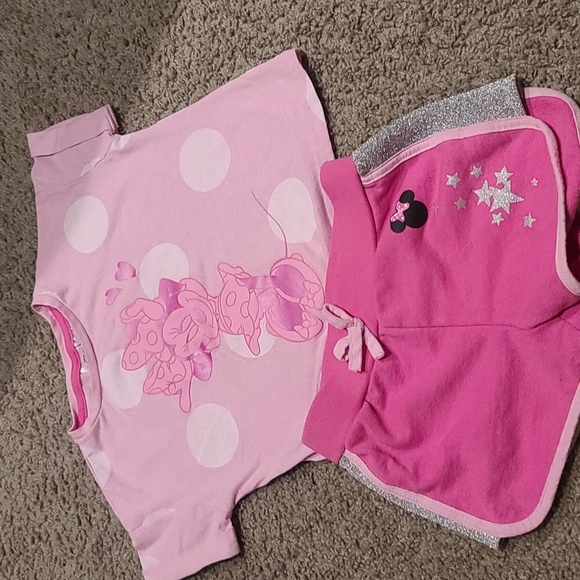 Disney | Matching Sets | Disney Minnie Mouse Short Set Pink | Poshmark